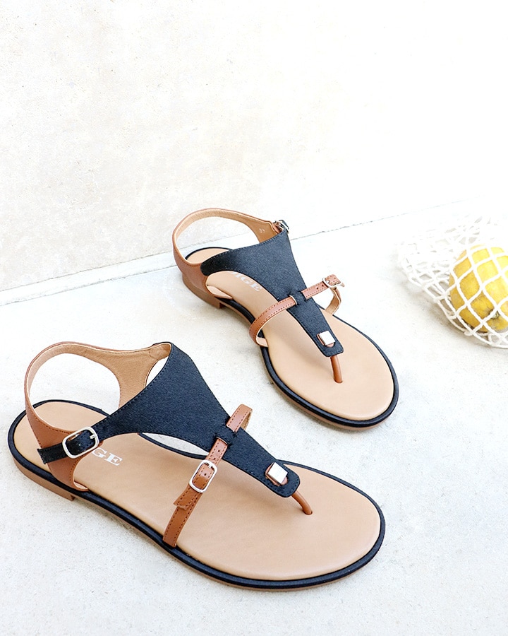 Angel | Sandales Chic Femme Noire Cuir | Adige Chaussures