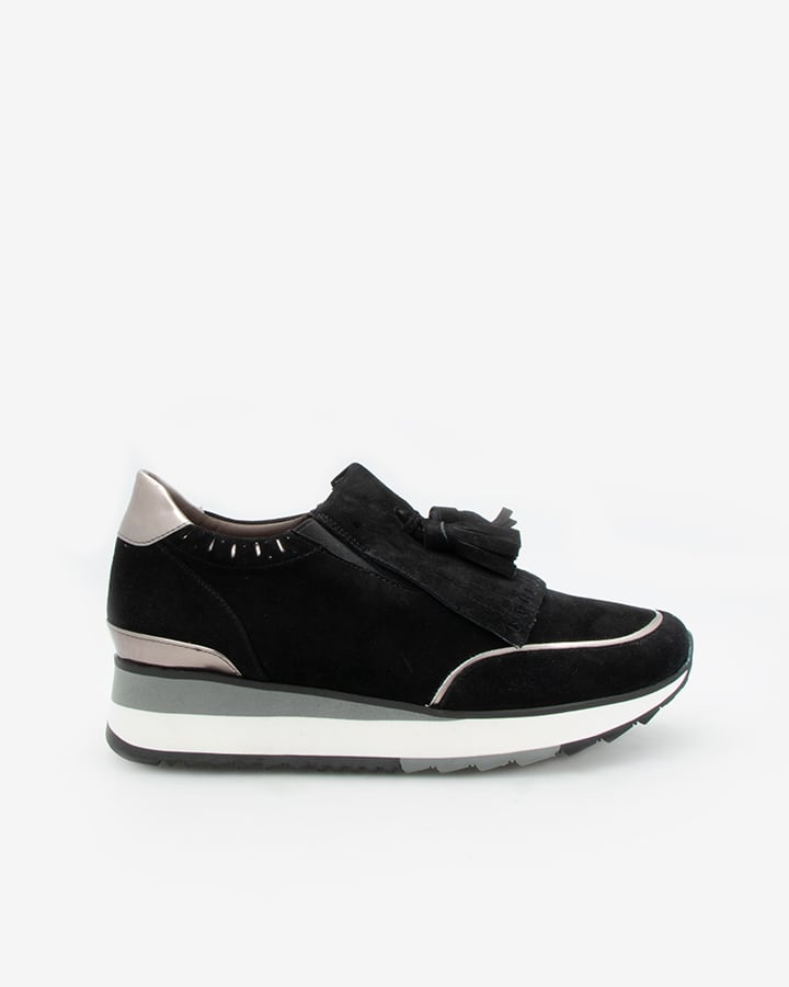 Basket Façon Mocassin Noire Femme Habillée | Xervé | Adige Chaussures