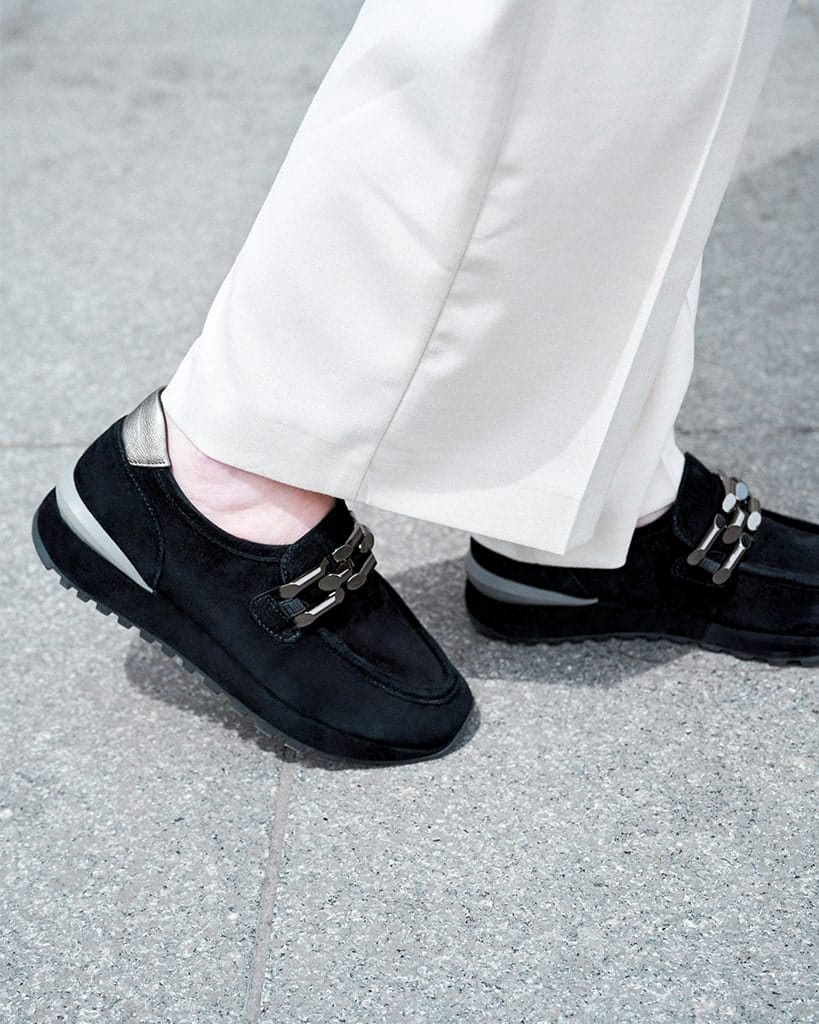 Baskets sans lacets chics noires | Yaella | Adige Chaussures